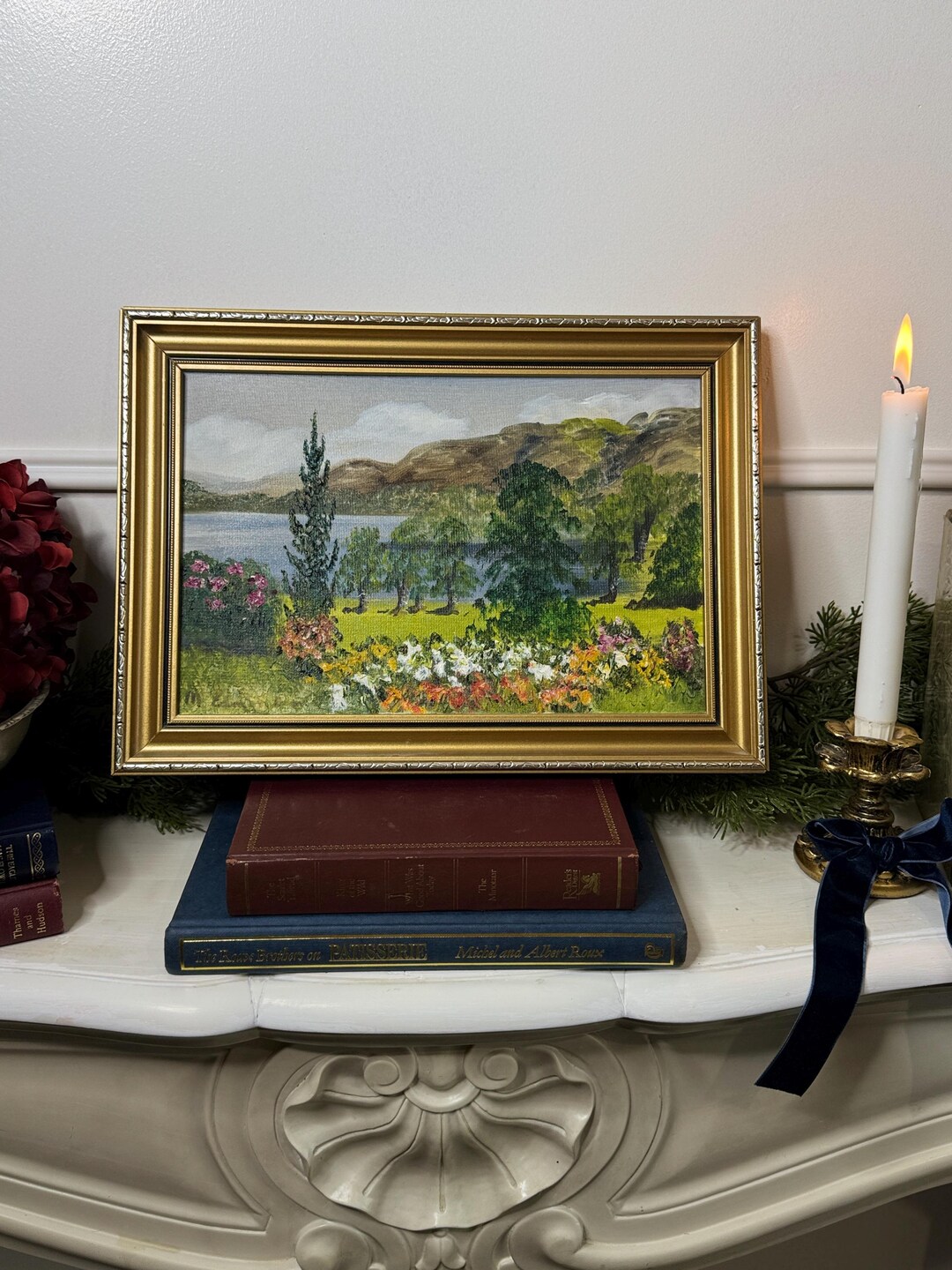 Vintage Oil Painting by Mary Edmondson 1981 - Coniston From Brantwood ...