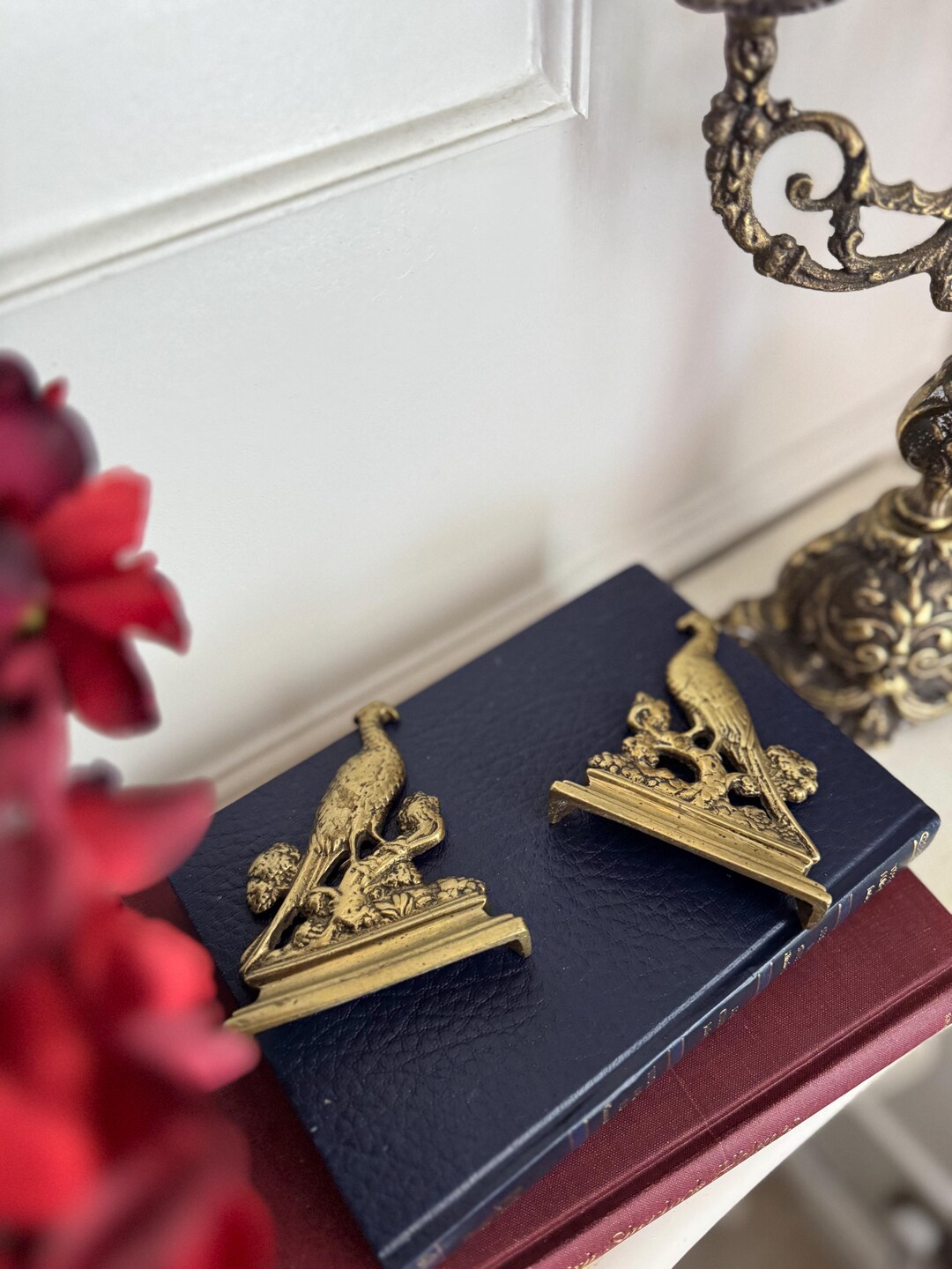 Vintage Brass Pheasant Bookend Pair — Solid Brass — Home Decor - Etsy