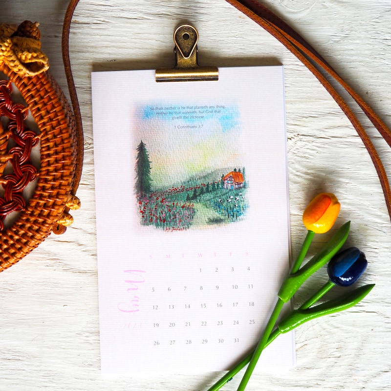 Watercolor Calendar - Etsy