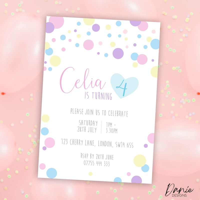 Polka Dot Invites - Etsy