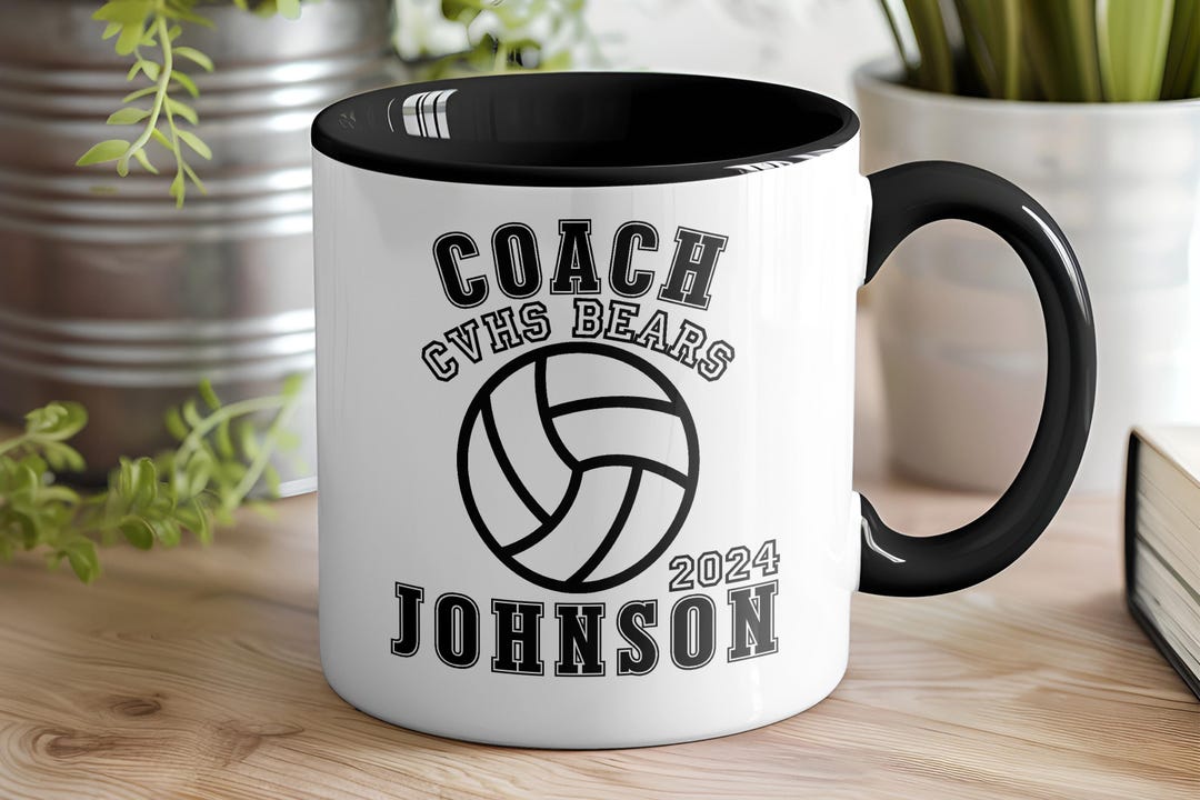 Personalized Volleyball Coach Mug Custom 11oz 15oz Coffee Mug Coach ...