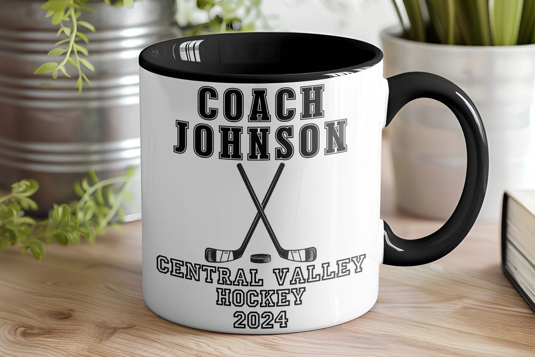 Personalized Hockey Coach Mug Custom 11oz or 15oz Coffee Mug Coach Gift ...