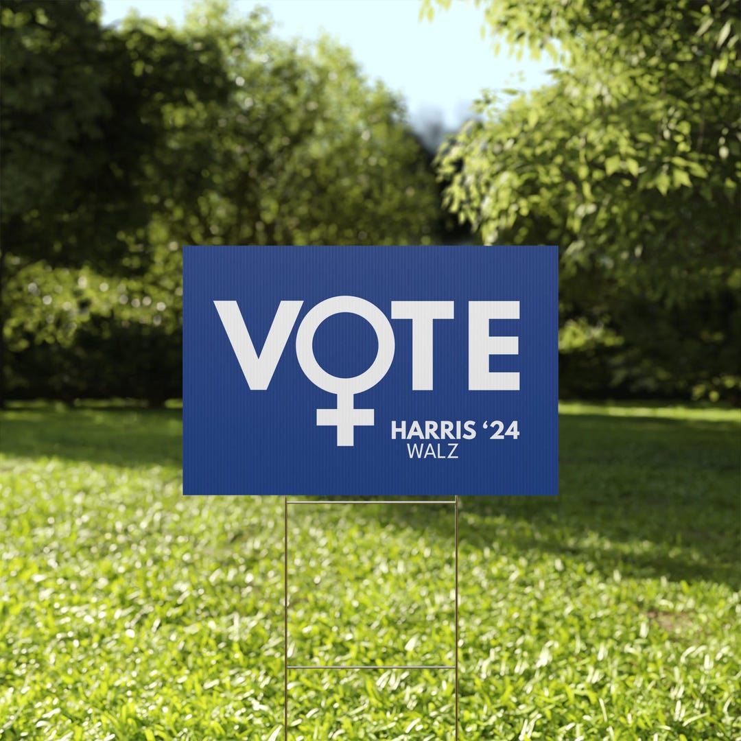 Women's Rights Vote Yard Sign Kamala Harris President 2024 LGBTQIA ...
