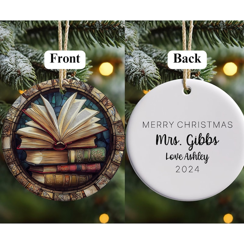 Library Ornament - Etsy