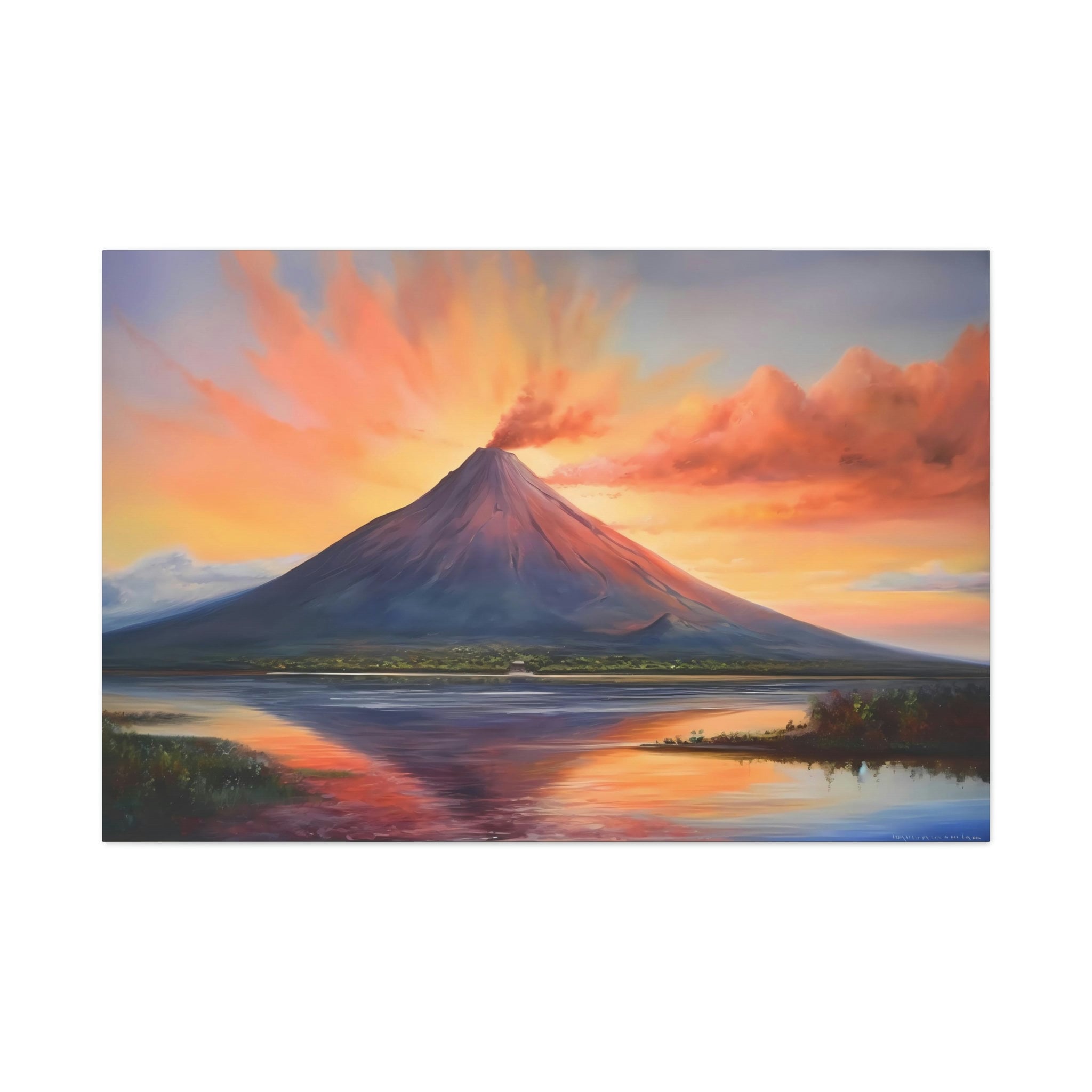 Bicol Philippines, Wall Art Matte Canvas, Mayon Volcano, Polyester ...
