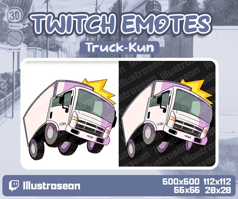 Isekai Truck Twitch Emote 112x112, 56x56, 28x28 - Twitch, Youtube ...