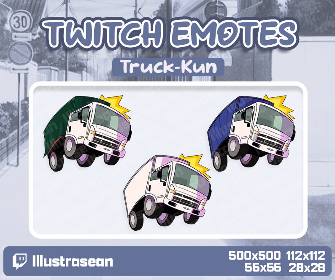 Isekai Truck Twitch Emote 112x112, 56x56, 28x28 - Twitch, Youtube ...