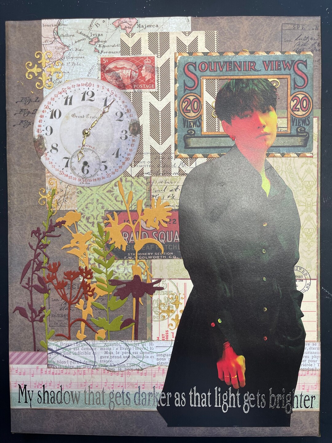 BTS Suga Collage Shadow - Etsy