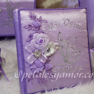 Quinceañera Complete Set Bible, Photo Album, Kneeling Pillow, Guest ...