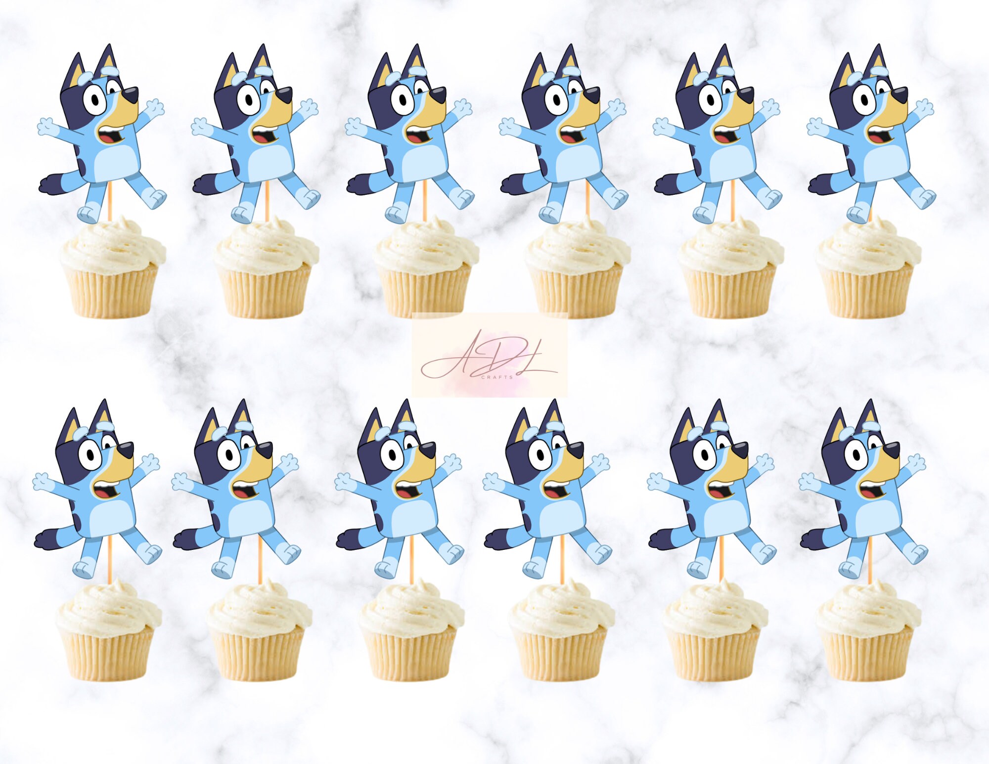 Bluey cupcake toppers bluey party decorations - Etsy.de