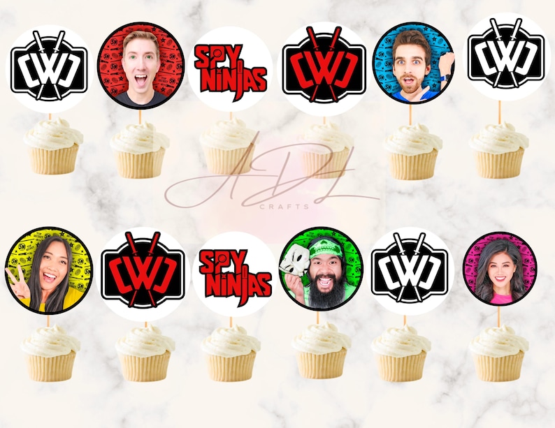 Spy Ninjas Cupcake Toppers, Cupcake Toppers Birthday Decorations - Etsy
