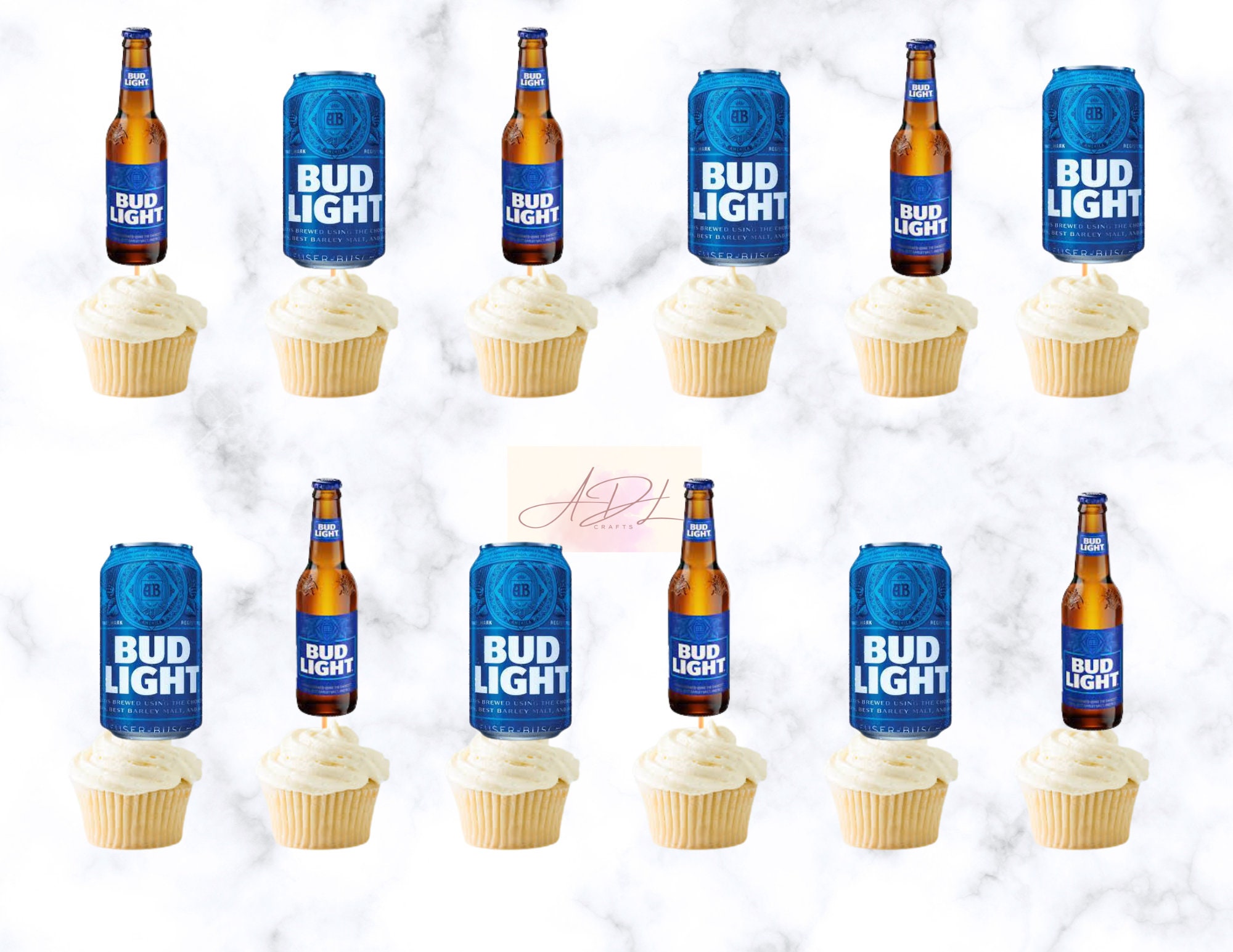 Tequila Patron Cupcake Toppers, Budlight,corona, Modelos, Birthday ...