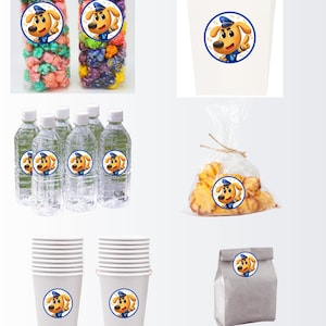 Sheriff Labrador Stickers, Sheriff Labrador Labels for Candy Favors ...