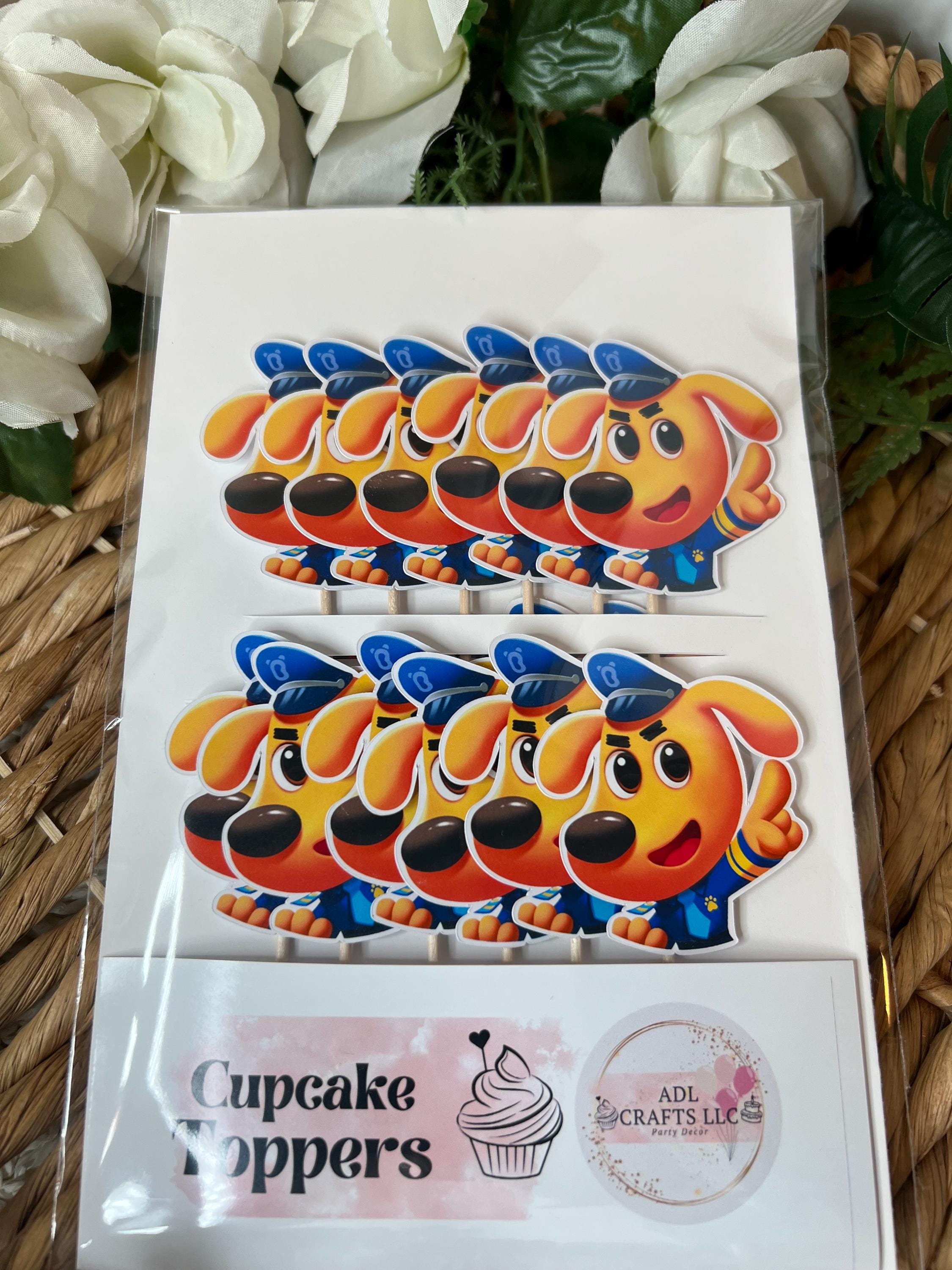 Safety Sheriff Labrador Cupcake Toppers, Sheriff Labrador Party ...