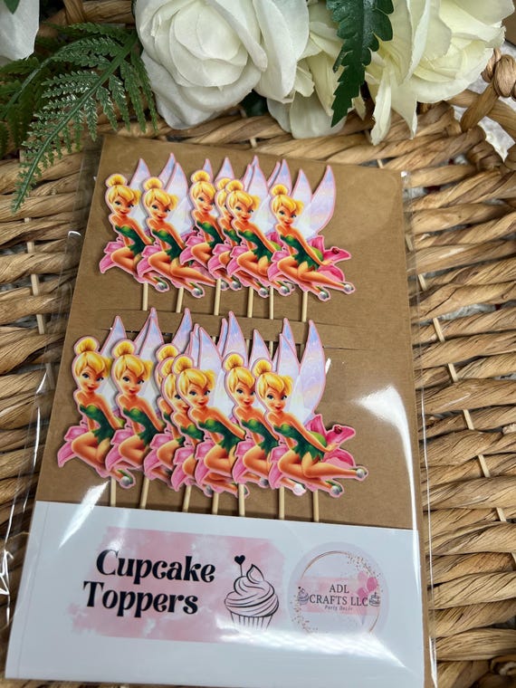Tinkerbell Cupcake Topper Tinkerbell Cupcakes Two Sisters