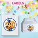 Sheriff Labrador Stickers, Sheriff Labrador Labels for Candy Favors ...