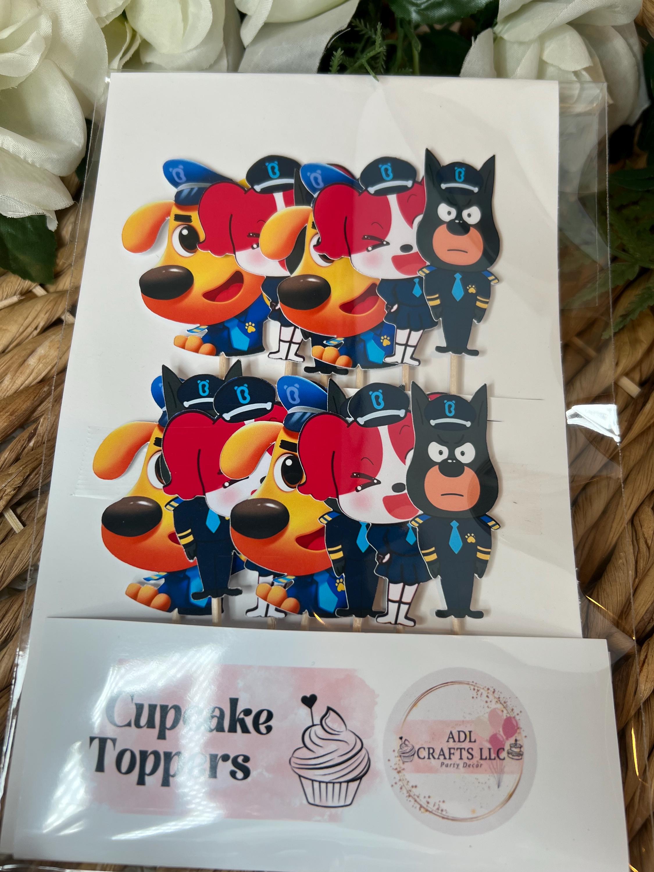 Safety Sheriff Labrador Cupcake Toppers, Sheriff Labrador Party ...