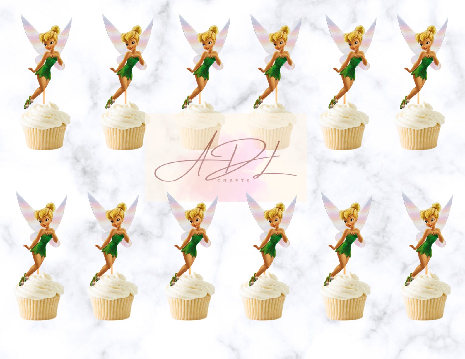 Tinkerbell Cupcake Toppers, Tinkerbell Party Decorations - Etsy