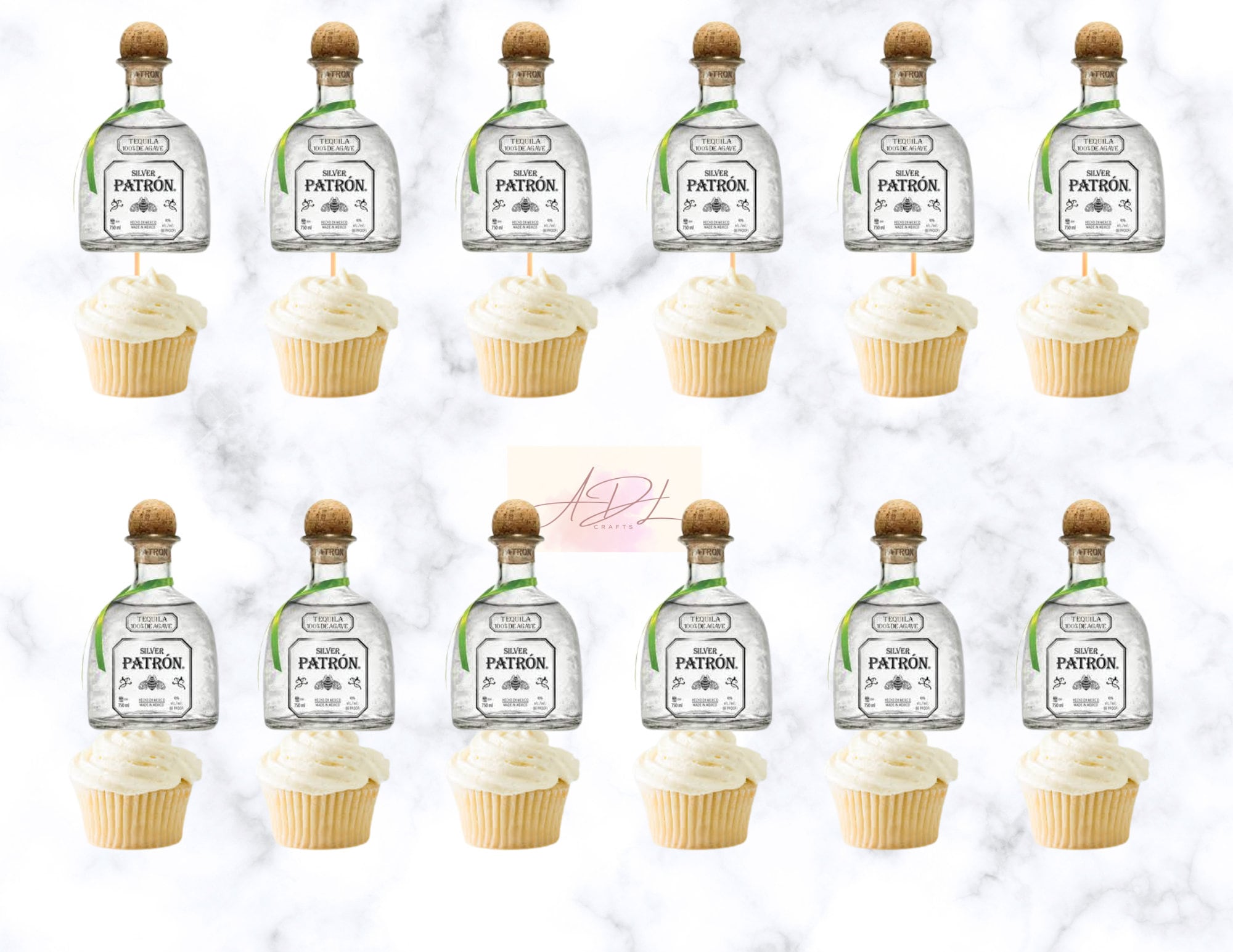 Tequila Patron Cupcake Toppers, Budlight,corona, Modelos, Birthday ...