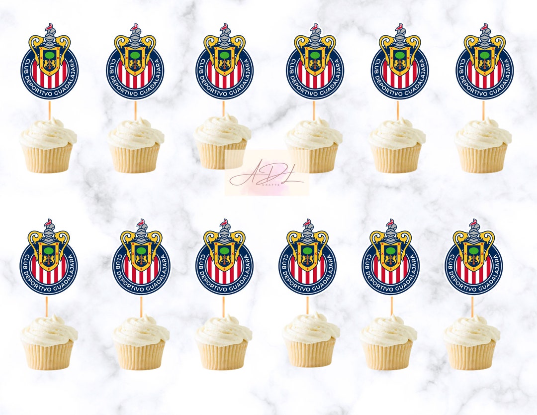 Chivas Cupcake Toppers Chivas Party Decoration Mexican Team - Etsy