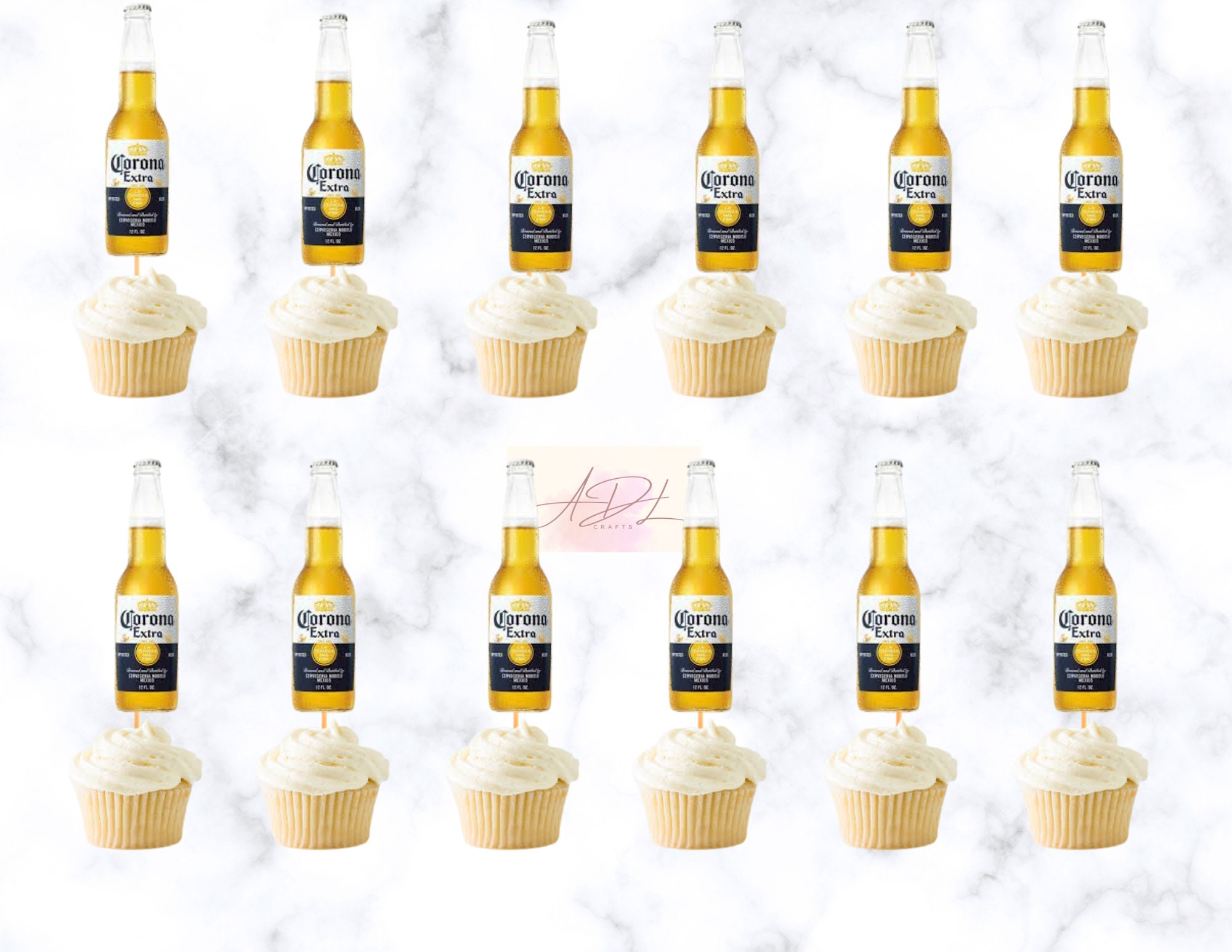 Tequila Patron Cupcake Toppers, Budlight,corona, Modelos, Birthday ...