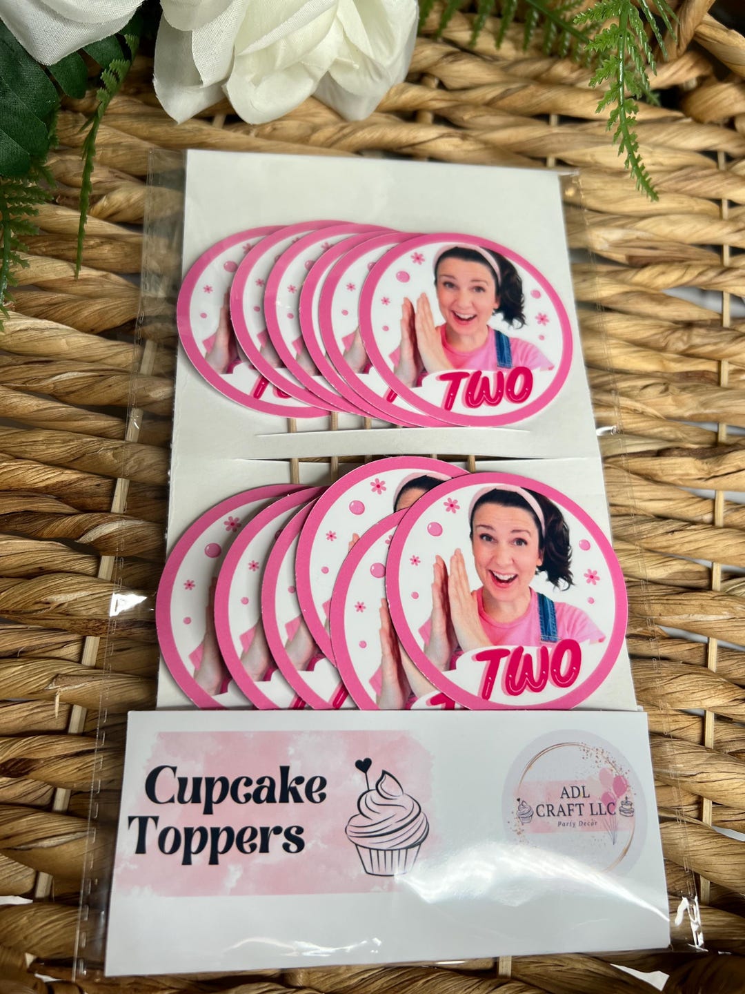 Ms Rachel Two Cupcake Toppers, Ms Rachel Birthday Number 2, Ms Rachel ...