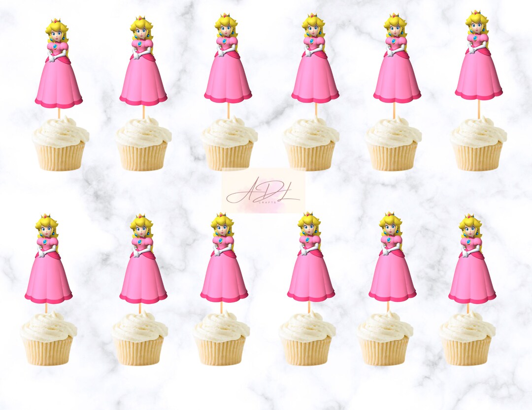 Princess Peaches Cupcaketoppers Peaches Party Decorations - Etsy