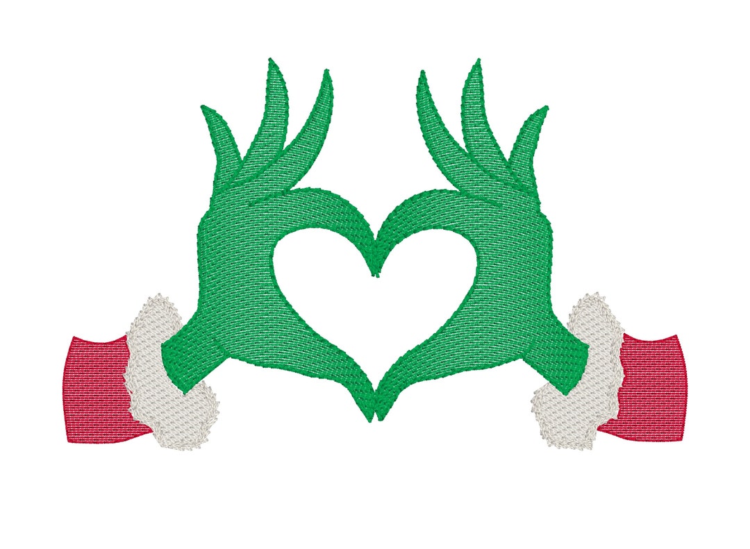 Sketch Fill Mean One Heart Hands Machine Embroidery Design - Etsy