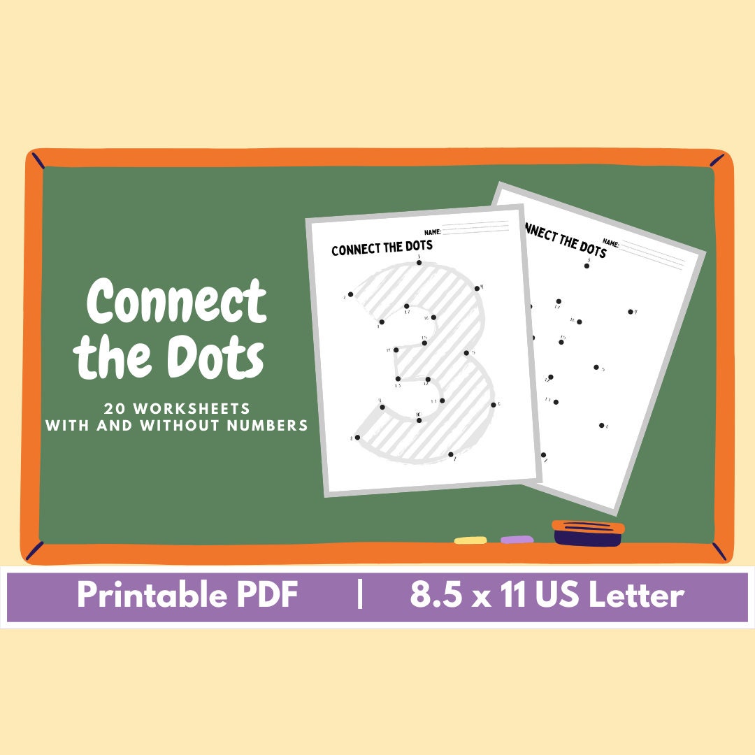 Connect the Dots Number Worksheets - Etsy
