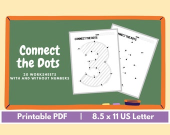 Rainbow Worksheets - Connect the Dots - Etsy