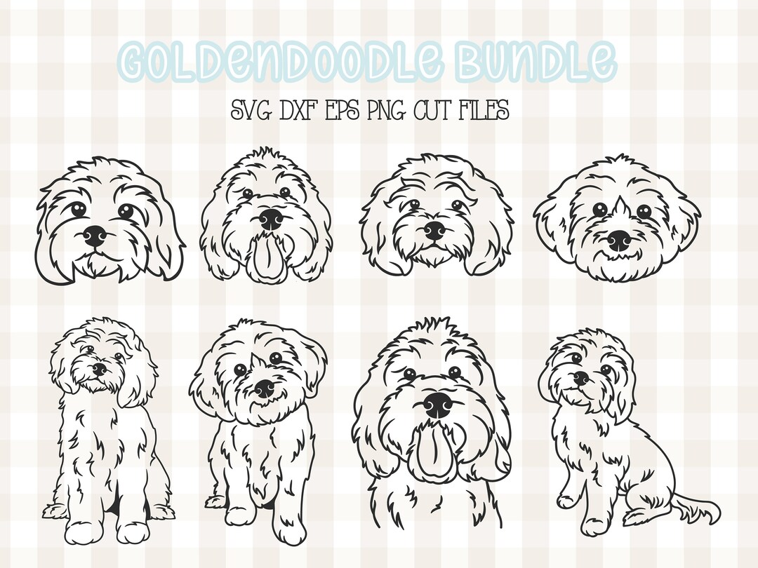 Goldendoodle SVG Dog Silhouettes Dogs SVG Digital Cutting File Vector ...