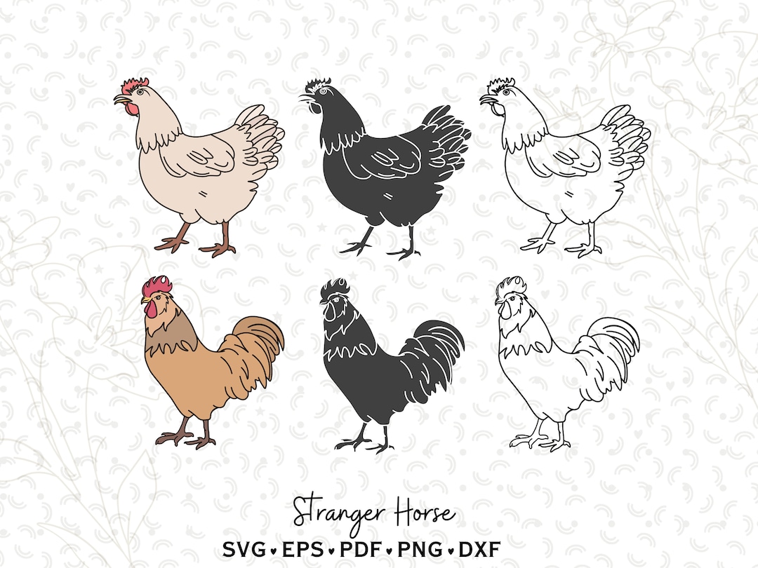 Chicken Svg Rooster Svg Chicken Cut File, Chicken Lover, Rooster Cut ...