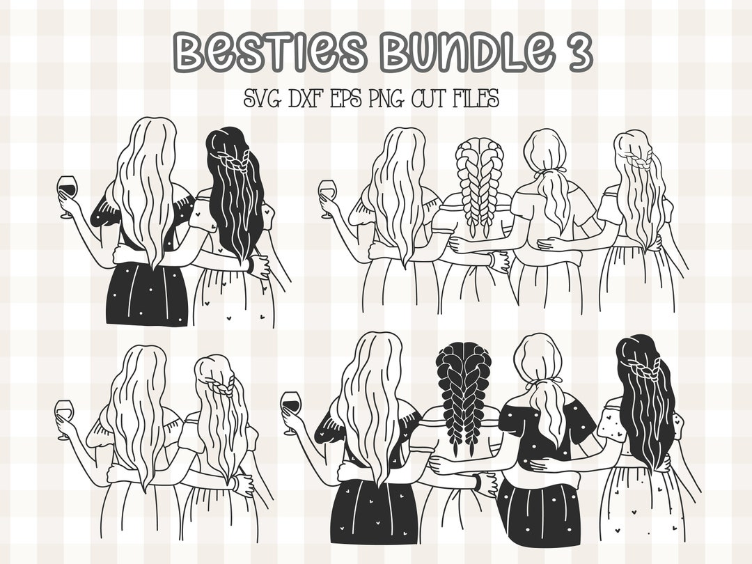 Best Friends Svg Besties Svg Best Girlfriends Svg Friends Forever Svg ...