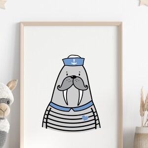 Walrus Sailor Moin SVG Walrus Maritime Svg Maritime German Saying Cool Cut File Clipart Walrus ...