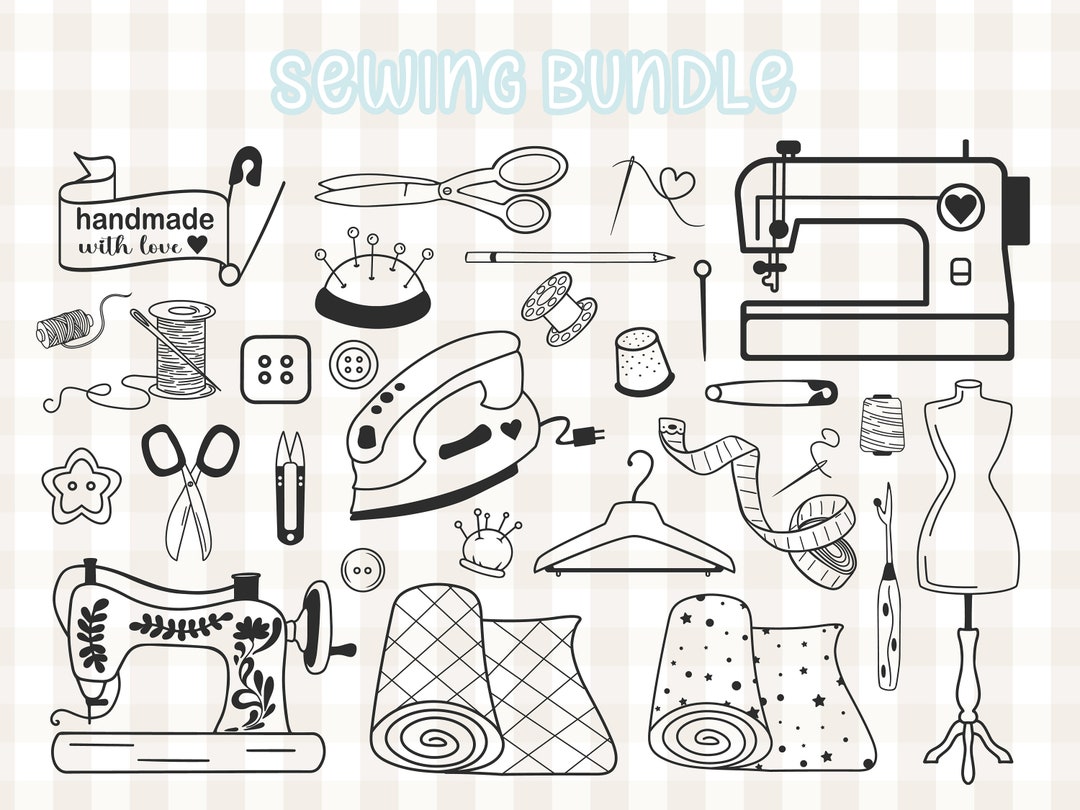 Sewing Svg Sewing Machine Svg Sewing Tool Bundle Sewing Accessories SVG ...