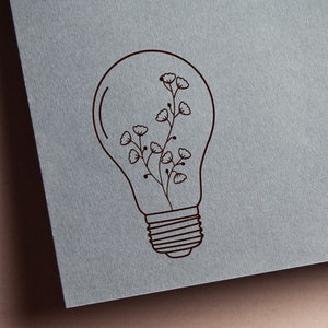 Floral Lightbulb SVG Flower Lamp Svg Wildflowers Svg Flower Svg File ...