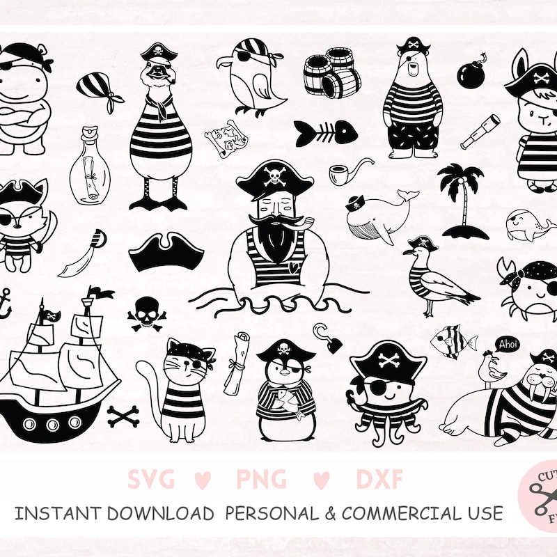 Pirate Waves Clipart - Etsy UK