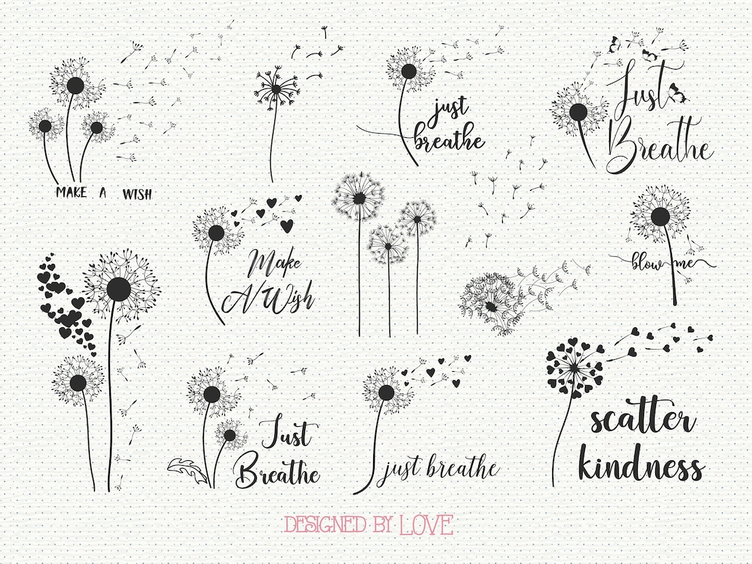 Dandelion Svg Bundle, Dandelion Svg, Cut Files for Cricut, Silhouette ...