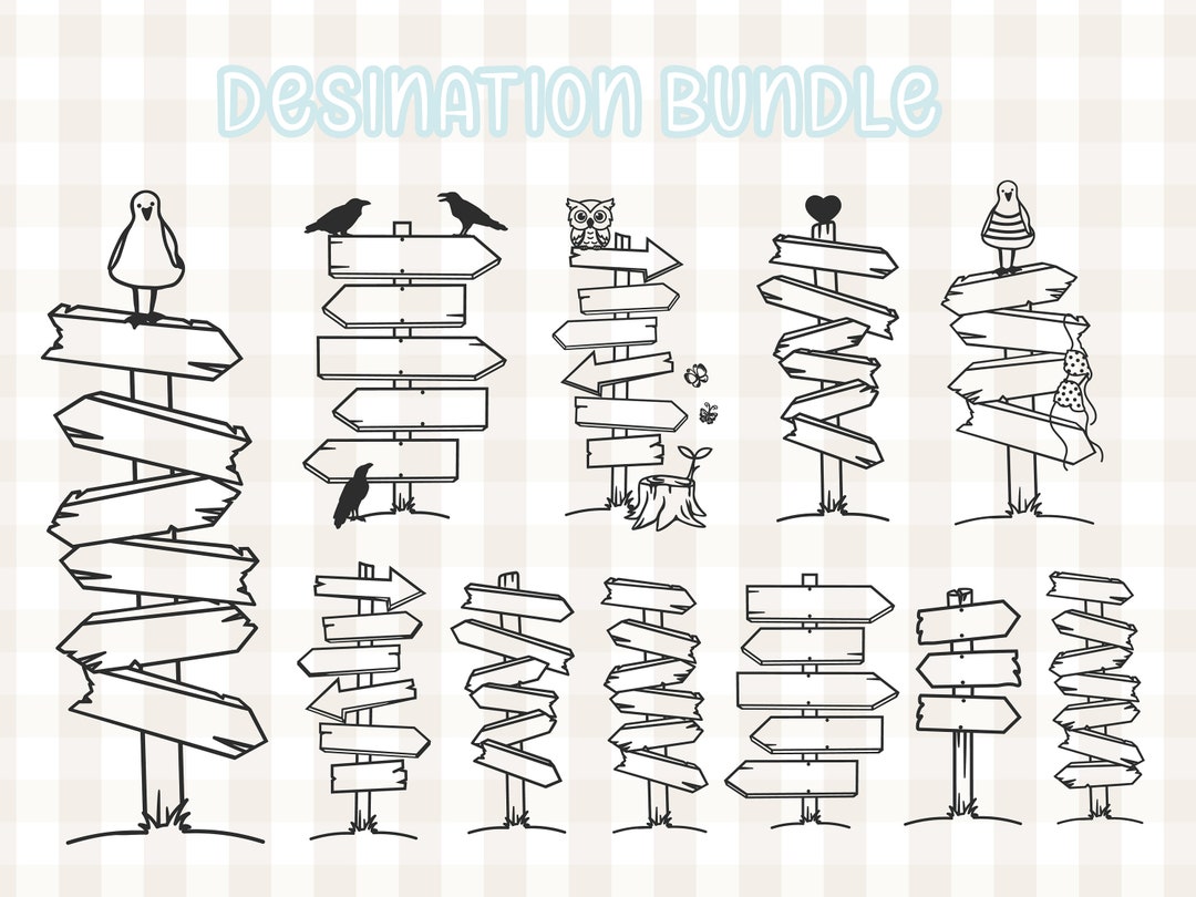 Destination Sign SVG Customable Signe Sign Svg Destination Arrow Svg ...