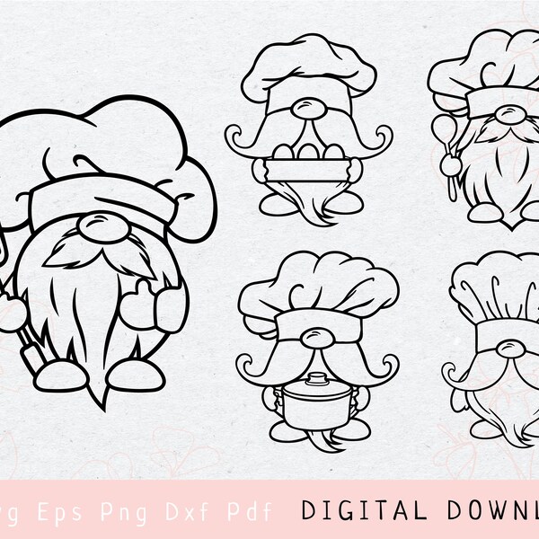 Gnome Clipart - Etsy