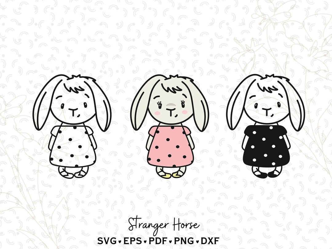Plotterdatei Hase Bunnies süße Tiere Kinder süße Tiere für Kinder SVG ...