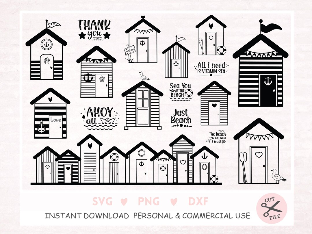 Plotter File Beach Houses SVG Beachful Svg Beache Bag Svg Beach House ...