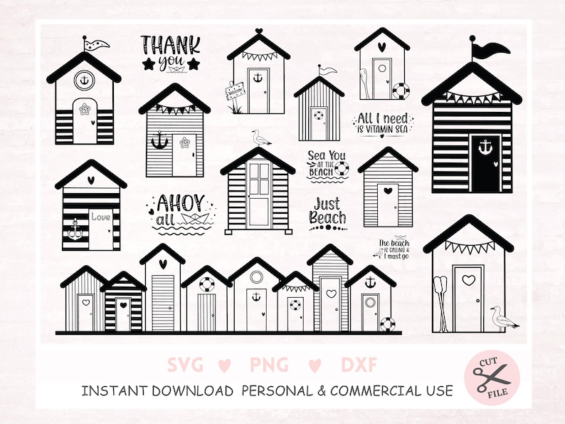 Plotter File Beach Houses SVG Beachful Svg Beache Bag Svg Beach House ...