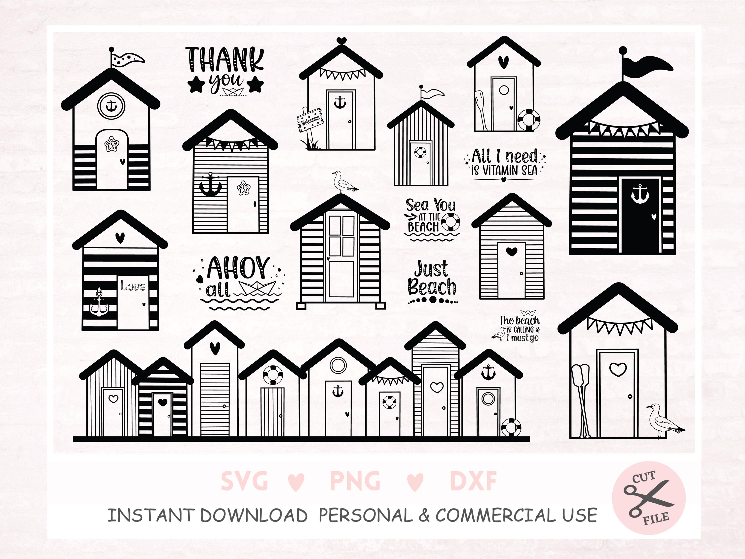 Plotter File Beach Houses SVG Beachful Svg Beache Bag Svg Beach House ...