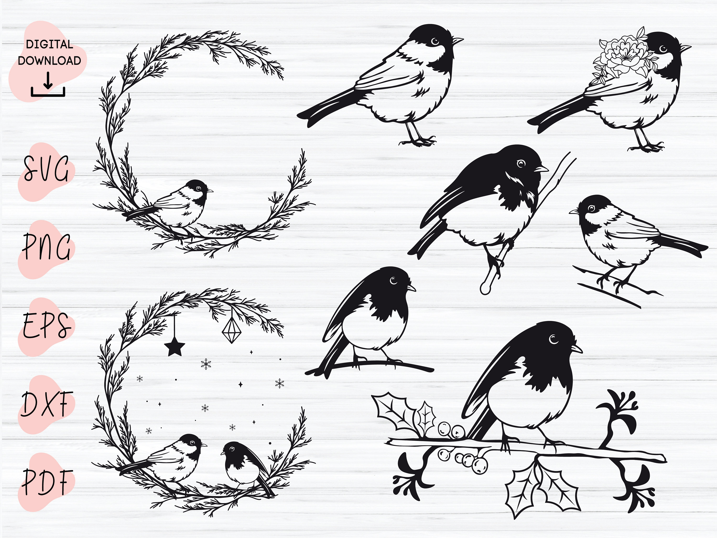Robin Svg Files for Cricut Bird Vector Files for Laser Cnc - Etsy UK