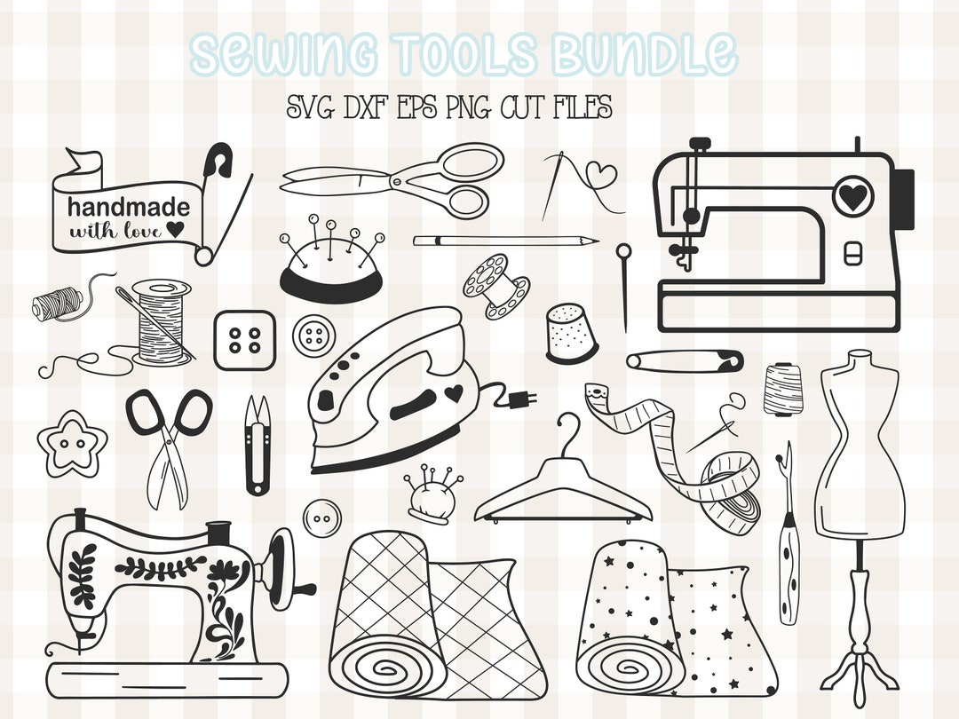 Sewing Svg Sewing Machine Svg Sewing Tool Bundle Sewing Accessories SVG ...