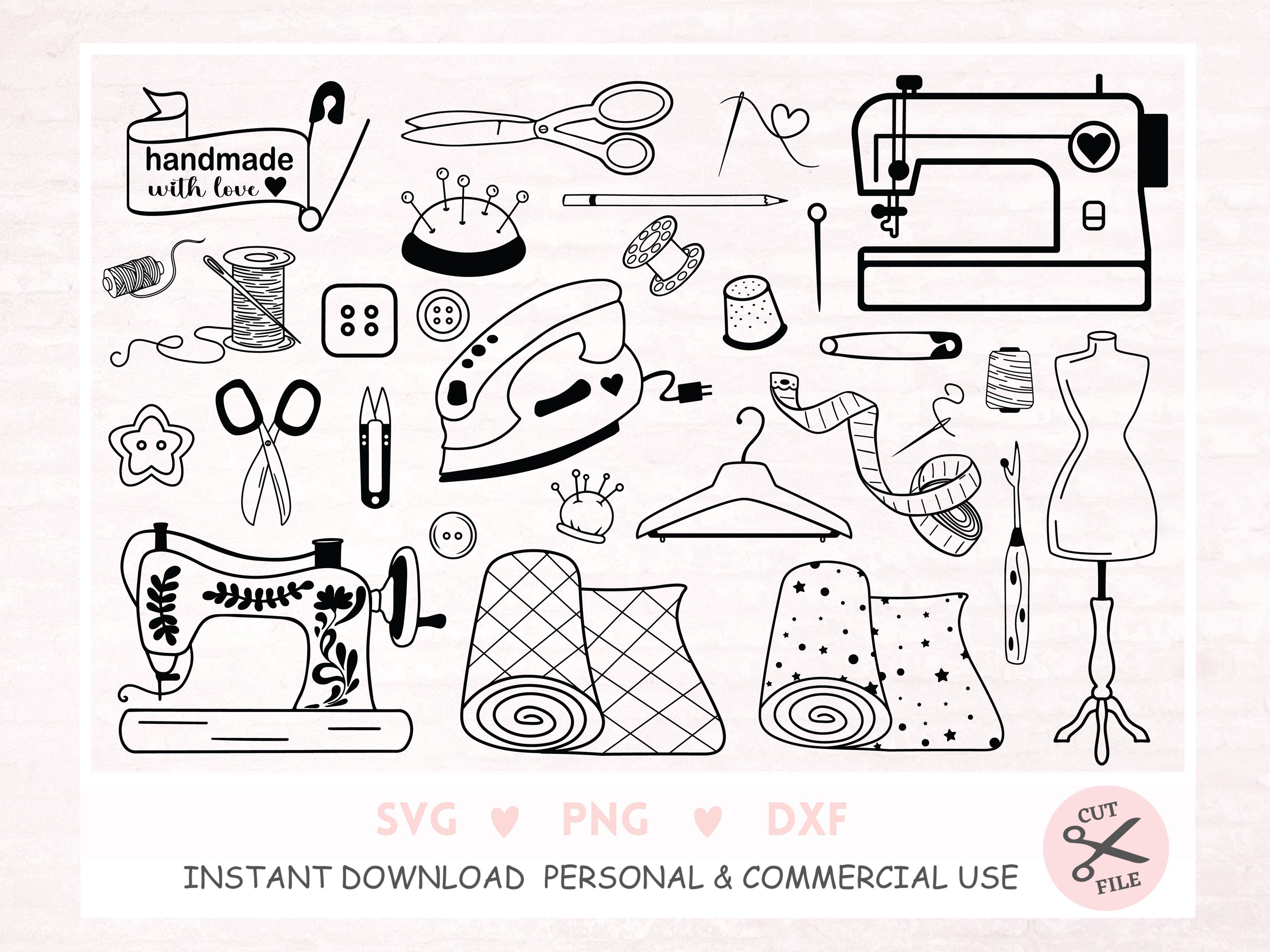 Sewing Svg Sewing Machine Svg Sewing Tool Bundle Sewing Accessories SVG ...