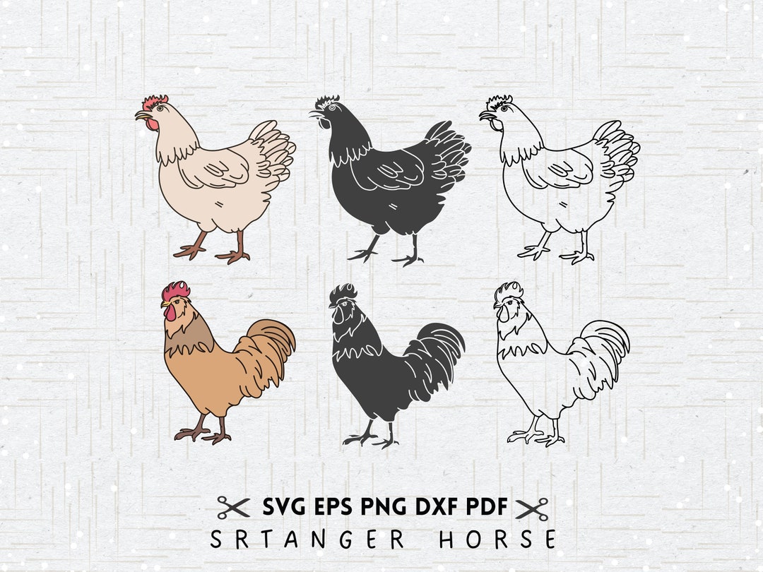 Chicken Svg Rooster Svg Chicken Cut File Chicken Lover - Etsy