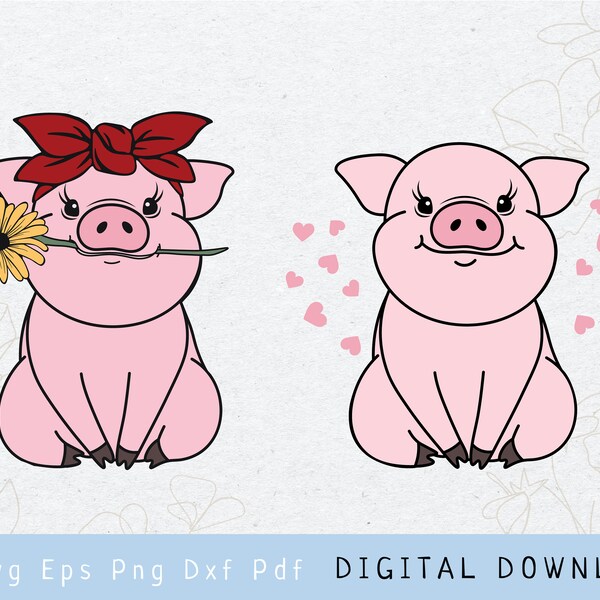 Pig Silhouette - Etsy