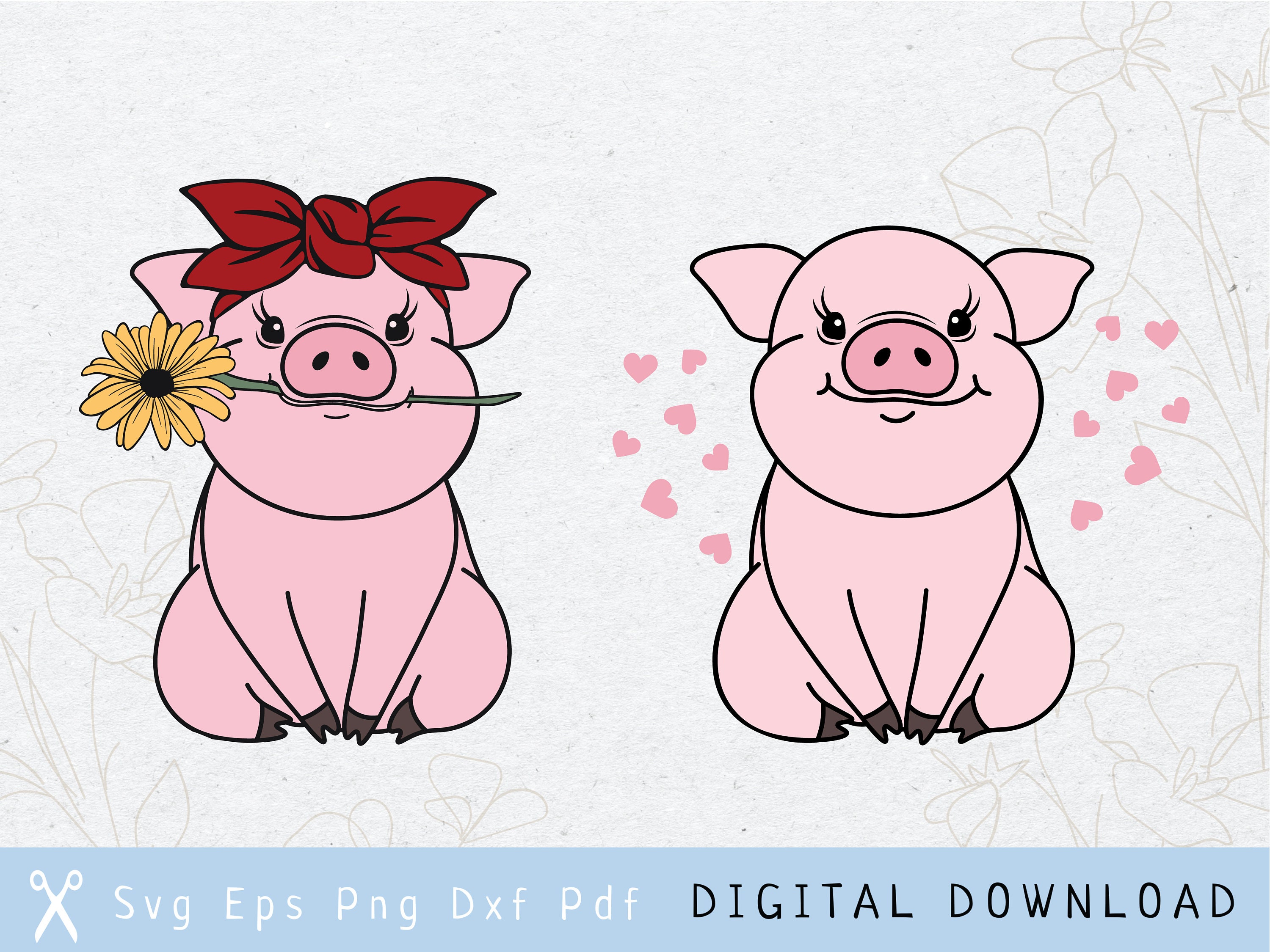Pig SVG Pig Lover SVG Mini Pig Svg Cute Pig Svg Baby Pig - Etsy